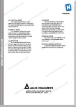 Allis Chalmers 840 840B Articulated Wheel Loader Forklift Part Manual
