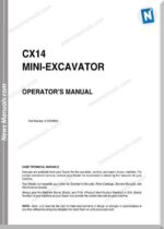 Case Excavator Cx14 Operators Manual