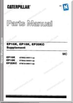 Caterpillar Ep16K Ep18K Ep20Kc Parts Manual