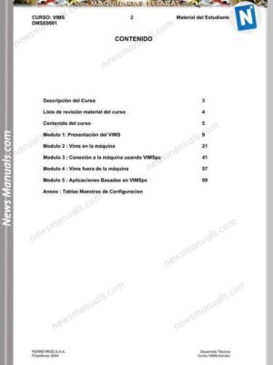 Caterpillar Ferreyros Vims Student Instruction