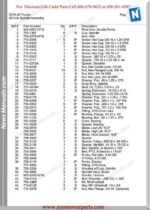Cub Cadet Parts Manual For Model 2518 48 Tractor