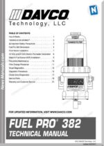 Davco Fuel Pro 382 Models Technical Manual