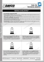 Davco Fuel Pro 382 Models Technical Manual