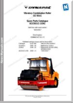 Dynapac Models Cc501C Parts Catalogue