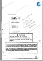 Fiat Allis 645B Models Wheel Loader Parts Manual