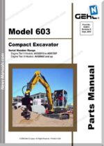 Gehl 603 Compact Excavator Parts Manual 918072E