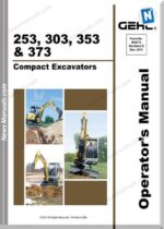 Gehl Compact Excavators 253 303 353 373 Operator Manual