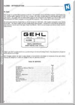 Gehl Skid Loader Hl2500 Models Operator Manuals
