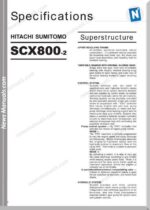 Hitachi Sumitomo Scx800 2 Hydraulic Crawler Crane