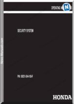 Honda Security System Operating Instructions 94-95