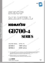 Komatsu Motor Grader Gd705R-4 Shop Manual