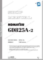 Komatsu Motor Grader Gd825A-2Shop Manual