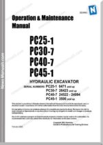 Komatsu Pc25 1 Pc30 7 Pc40 7 Pc45 1 Om Maintenance Manual Seam006600