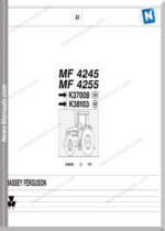 Massey Ferguson Mf 4245 4255 2 Part Catalogue