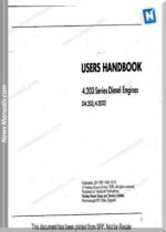 Perkins 4.203 Series Diesel Engine User Manuals