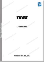 Takeuchi Compact Excavator Tb68-E Workshop Manual