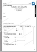 Takeuchi Tw50-60 Wheel Loader 8016655 Operators Manual