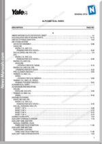 Yale B875 Gp Glp Gdp 040Vx-Gp Glp Gdp070Vx Part Manual