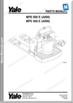 Yale Forklift Mpe-E-080 (A890) Mpe-E-060 (A896) Parts