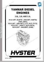 Yanmar Diesel Engines 2,6L 3,0L 3,3L Service Manuals